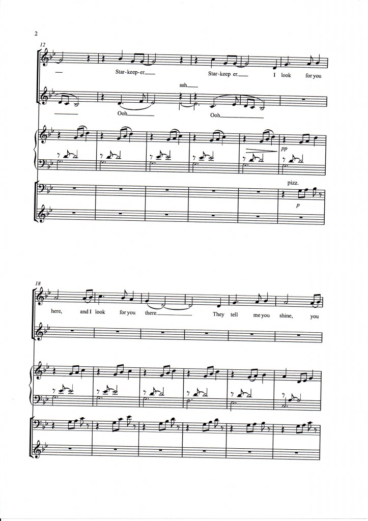 Sentinel Star Xmas song for children's voices